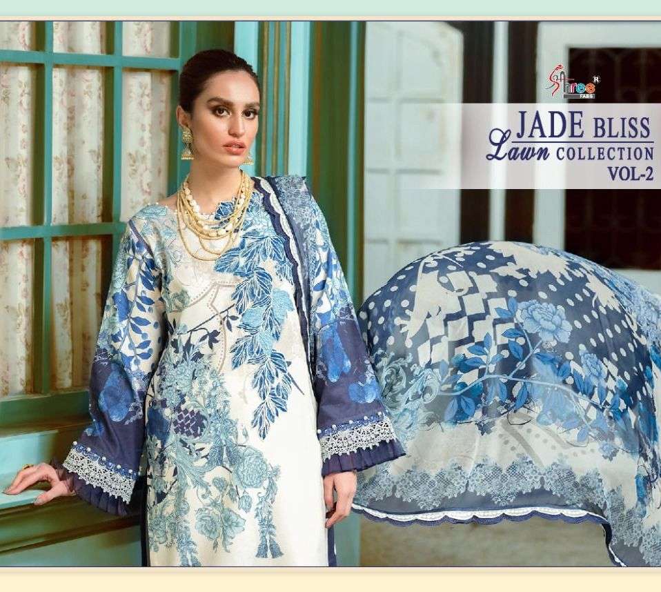 jade bliss lawn collection vol 2 by shree fabs cotton dupatta salwar ...