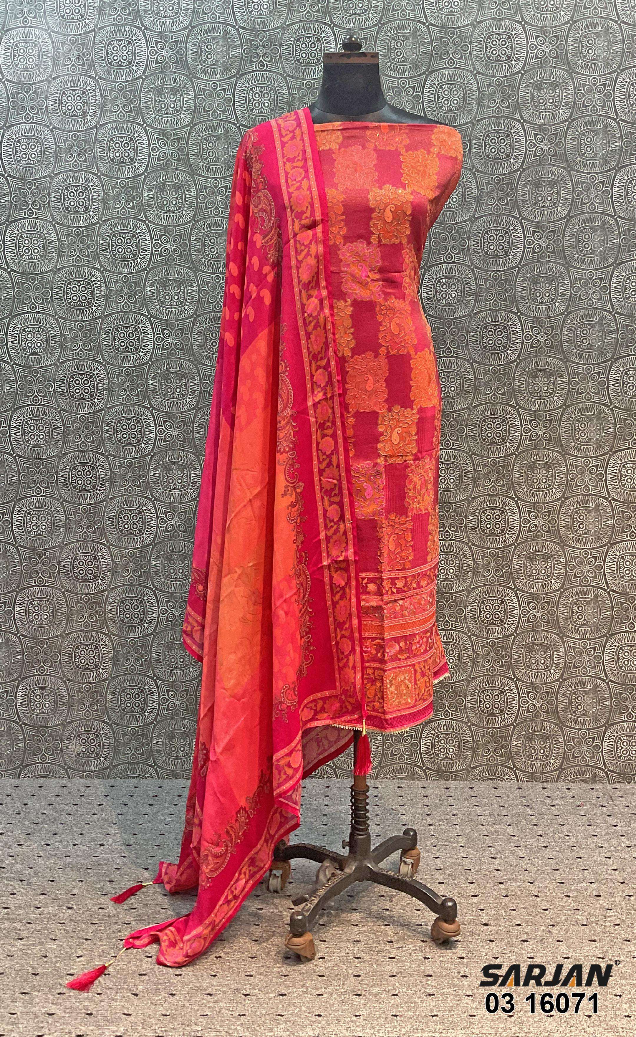 sarjan 16071 series fancy designer unstich salwar suits catalogue ...